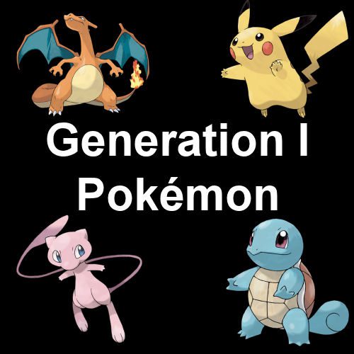 Generation I Pokémon Complete List & Images - Coded Yellow