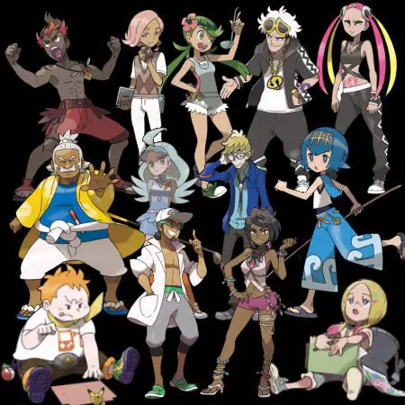 Pokémon Generation VII Trainers - Complete List - Coded Yellow